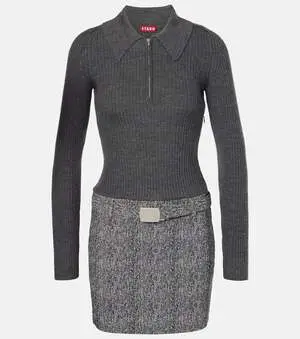 Staud Platt Belted Minidress
