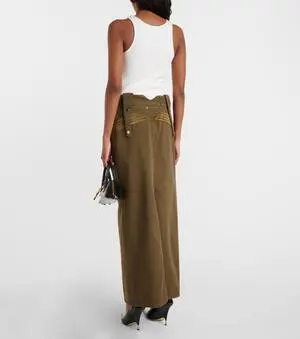 Blumarine Cargo Maxi Skirt - Brown