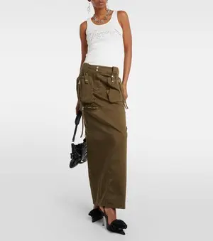 Blumarine Cargo Maxi Skirt - Brown