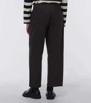ADISH Qrunful Embroidered Cotton Trousers - Black