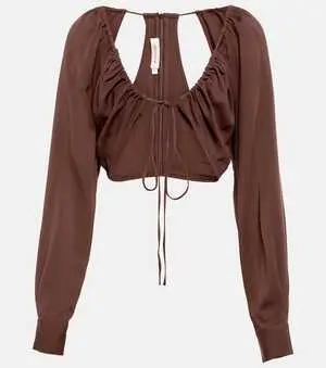 Christopher Esber Ruched Crop Top