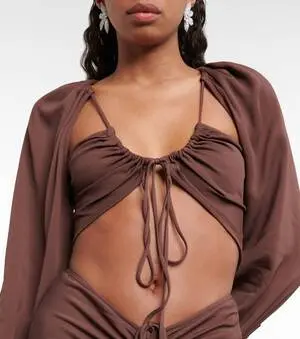 Christopher Esber Ruched Crop Top