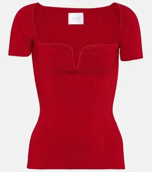 Galvan Gaia Ribbed Knit Top