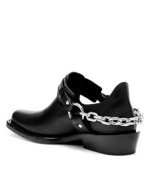 Rabanne Moto Leather Ankle Boots