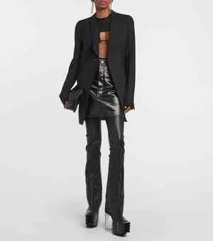 Rick Owens Platform Leather Over-the-knee Boots