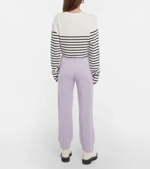 BARRIE Cashmere Tapered Pants - Purple