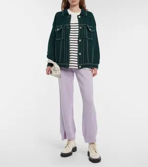 BARRIE Cashmere Tapered Pants - Purple