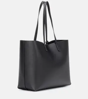 Saint Laurent Shopping E/w Leather Tote Bag - Black