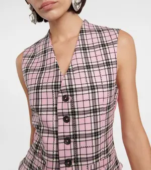 Giuseppe Di Morabito Checked Wool Vest