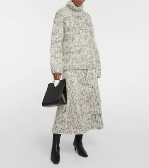 JOSEPH Wool-blend Midi Skirt