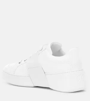 ROGER VIVIER Viv Skate Leather Sneakers