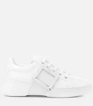 ROGER VIVIER Viv Skate Leather Sneakers