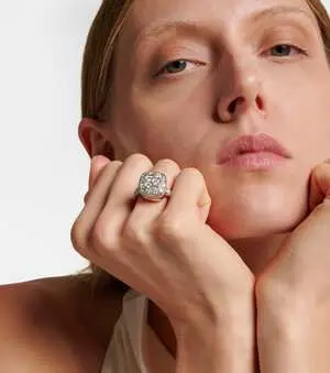 Pomellato Nudo Assoluto 18kt Rose And White Diamond Ring