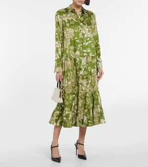 Erdem Palmira Floral Print Midi Dress