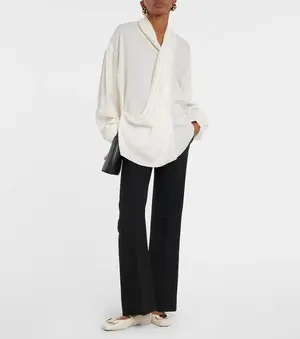 FERRAGAMO Zina Leather Ballet Flats - White
