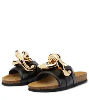 JW Anderson Embellished Leather Slides