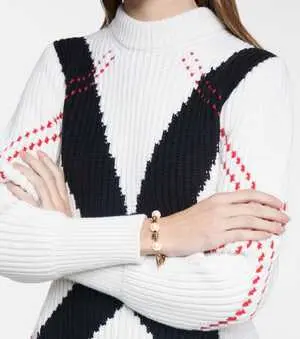 Alexander McQueen Faux Pearl And Chain Bracelet