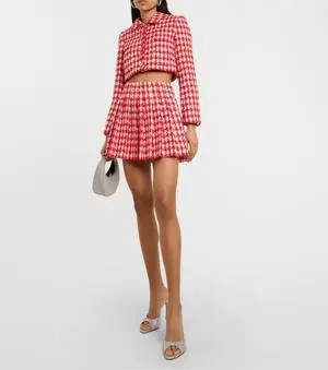 SELF-PORTRAIT Houndstooth Bouclé Jacket