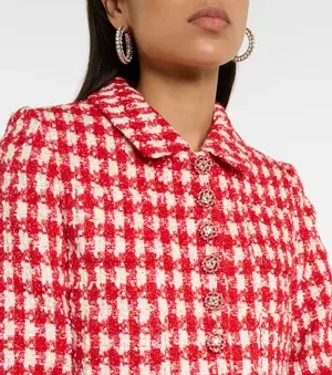 SELF-PORTRAIT Houndstooth Bouclé Jacket