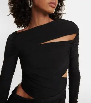 Attico Asymmetrical Draped Top