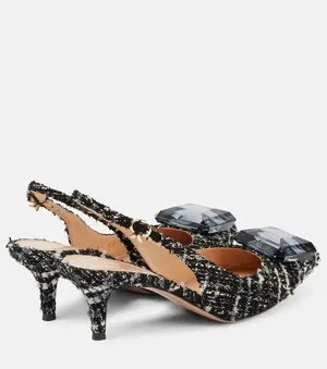 GIANVITO ROSSI Jaipur 55 Boucle Slingback Pumps