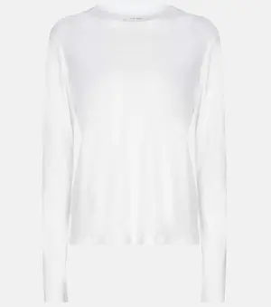 THE ROW Shermann Cotton-jersey Top - White