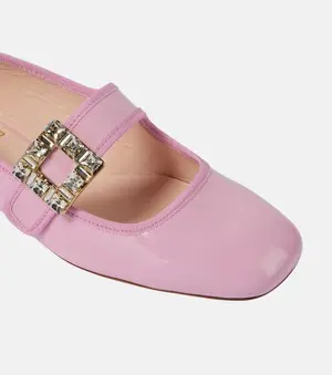 ROGER VIVIER Tres Vivier Patent Leather Ballet Flats