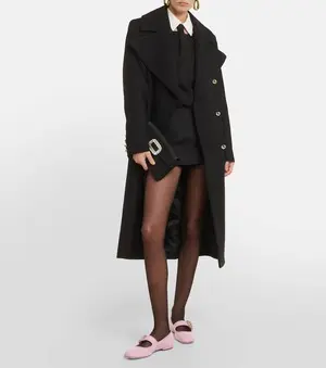 ROGER VIVIER Tres Vivier Patent Leather Ballet Flats