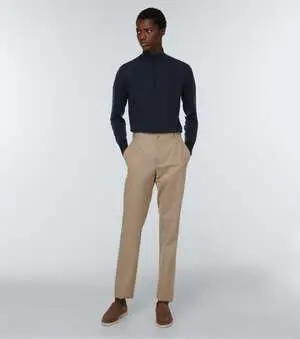 Loro Piana Mezzocollo Roadster Cashmere Sweater - Blue