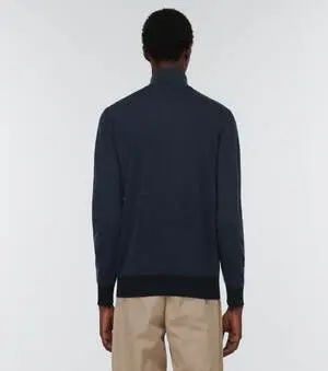 Loro Piana Mezzocollo Roadster Cashmere Sweater - Blue