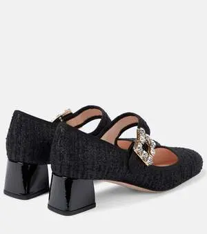 ROGER VIVIER Tres Vivier Embellished Mary Jane Pumps