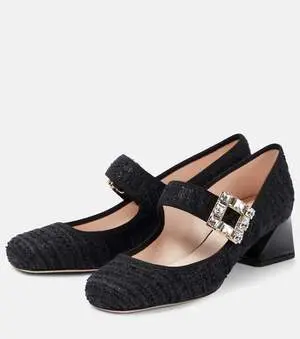 ROGER VIVIER Tres Vivier Embellished Mary Jane Pumps