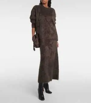 LISA YANG Asta Cashmere Maxi Skirt - Brown