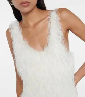 Coperni Feather Mini Dress