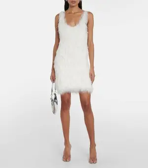 Coperni Feather Mini Dress