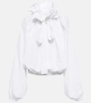 PATOU Ruffled Tie-neck Blouse