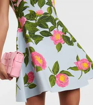 Oscar De La Renta Floral Print Mini Dress