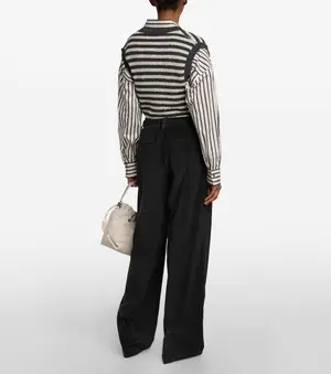 Brunello Cucinelli Corduroy Wide-leg Trousers - Black