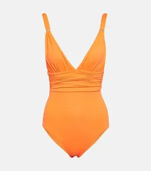 Melissa Odabash Panarea Ruched Swimsuit - Orange