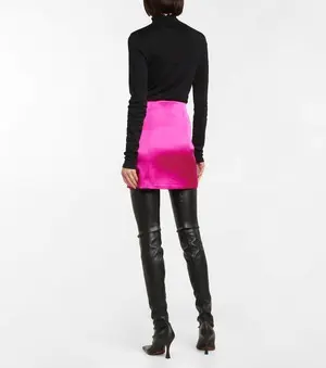 FRAME Satin Mini Skirt