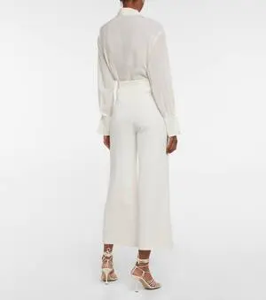 Etro High-rise Cropped Pleated Pants