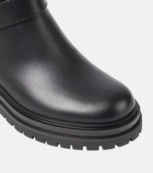 GIANVITO ROSSI Thiago Leather Ankle Boots
