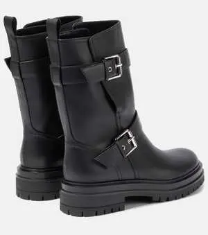 GIANVITO ROSSI Thiago Leather Ankle Boots