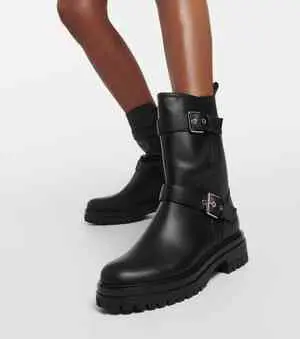 GIANVITO ROSSI Thiago Leather Ankle Boots