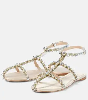 Giambattista Valli Maharani Embellished Leather Sandals