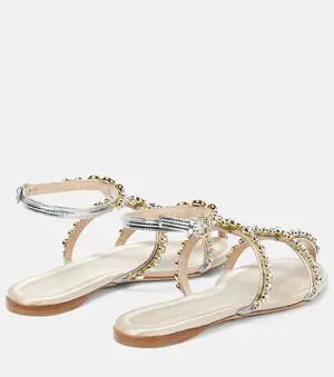 Giambattista Valli Maharani Embellished Leather Sandals