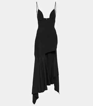 MUGLER Paneled Midi Dress