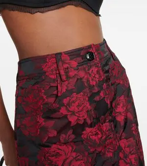GANNI Floral Jacquard Maxi Skirt