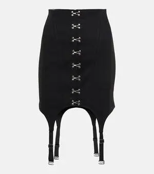 DION LEE High-rise Miniskirt - Black