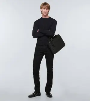 Saint Laurent Sac De Jour Leather Briefcase